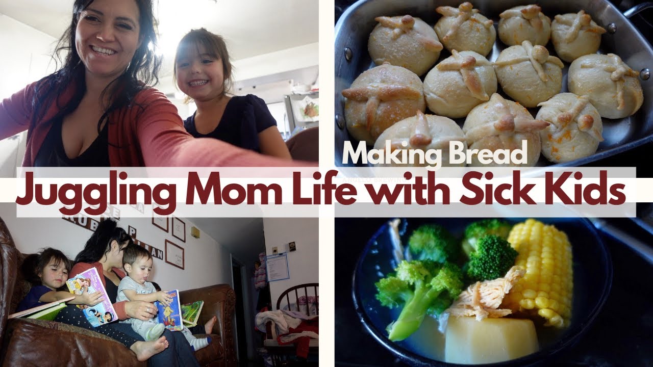 MOM OF 7 JUGGLING SICK KIDS, COOKING, AND BAKING | large family vlog ...