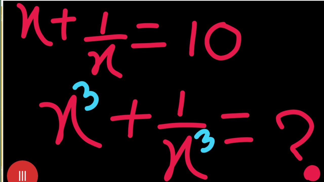 x+1/x type question confusion clear garantee maths trick - YouTube
