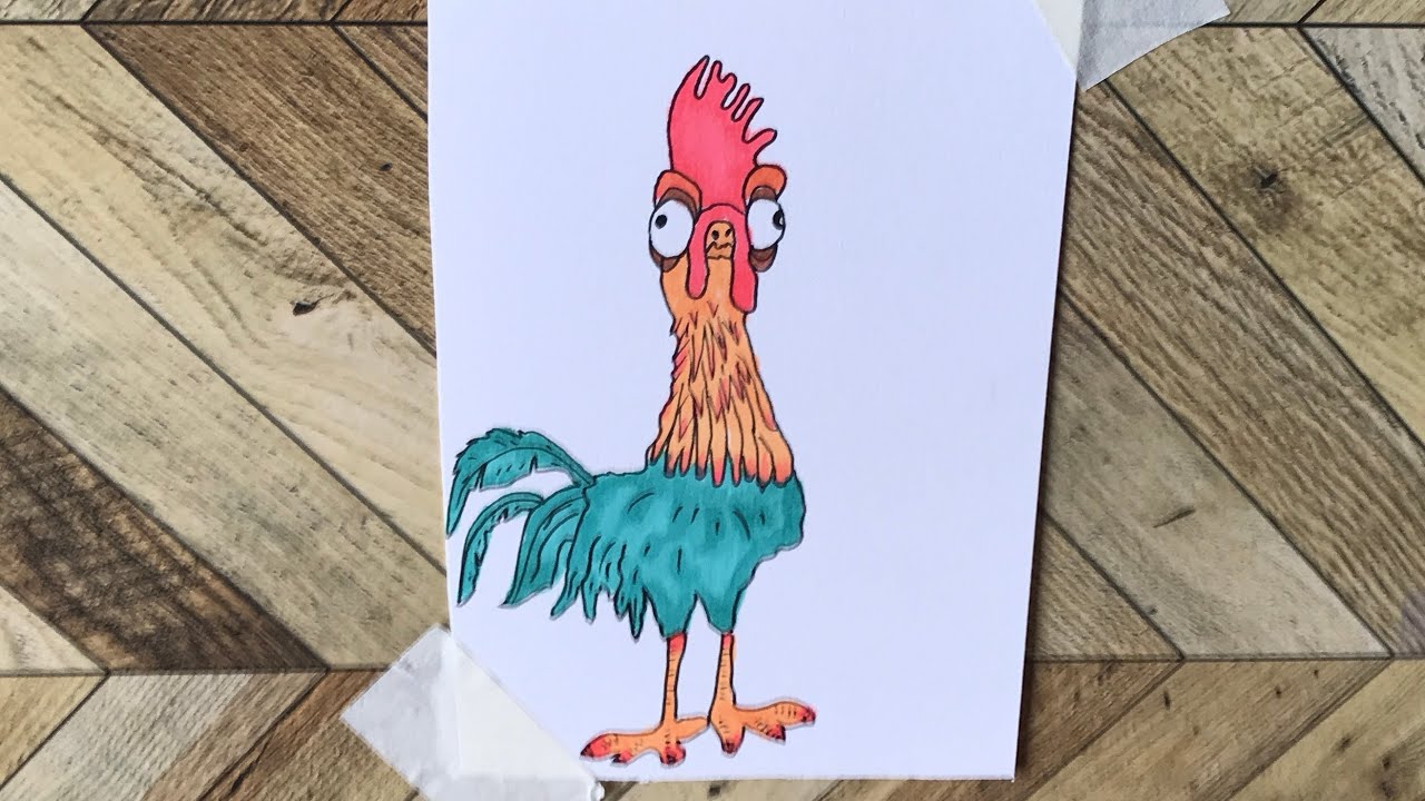 How to draw Rooster 🐓 | Draw Rooster drawing | Draw cartoon Rooster ...