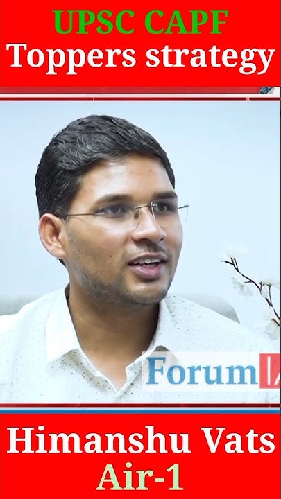 Himanshu Vats: Mastering the UPSC Syllabus for IAS Aspirants - YouTube