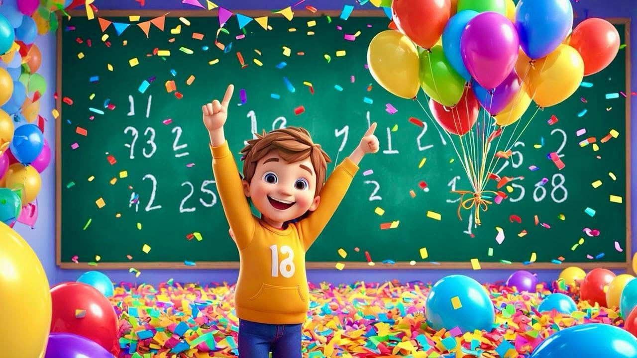 Counting Rhyme 1 to 20 with Spellings | Fun and Song for Kids | Nursery ...