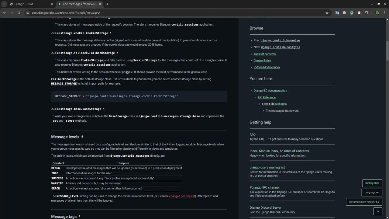 اضافة اشعار Django CRM Project | Django Notification Messages - YouTube