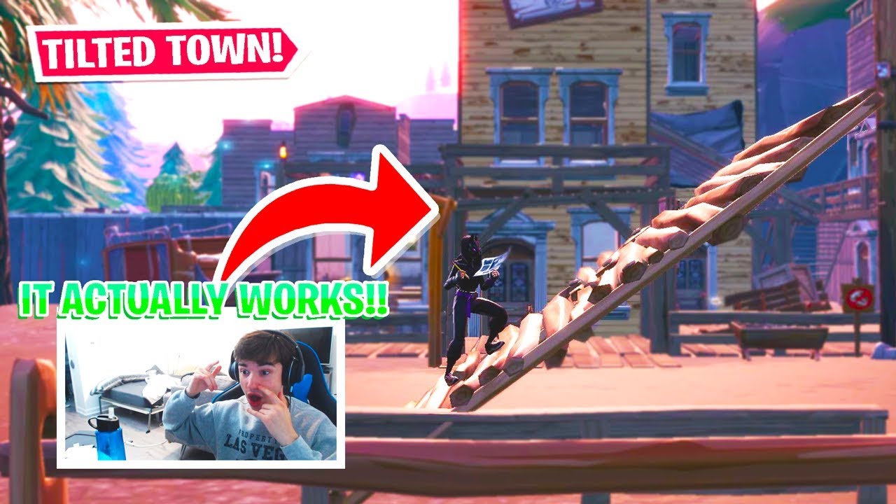 *NEW* BUILD in TILTED TOWN GLITCH (How To Build In Tilted Town!) - YouTube