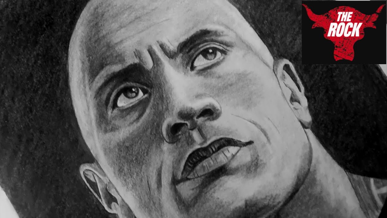 Drawing The Rock ( Dwayne Johnson ) - YouTube