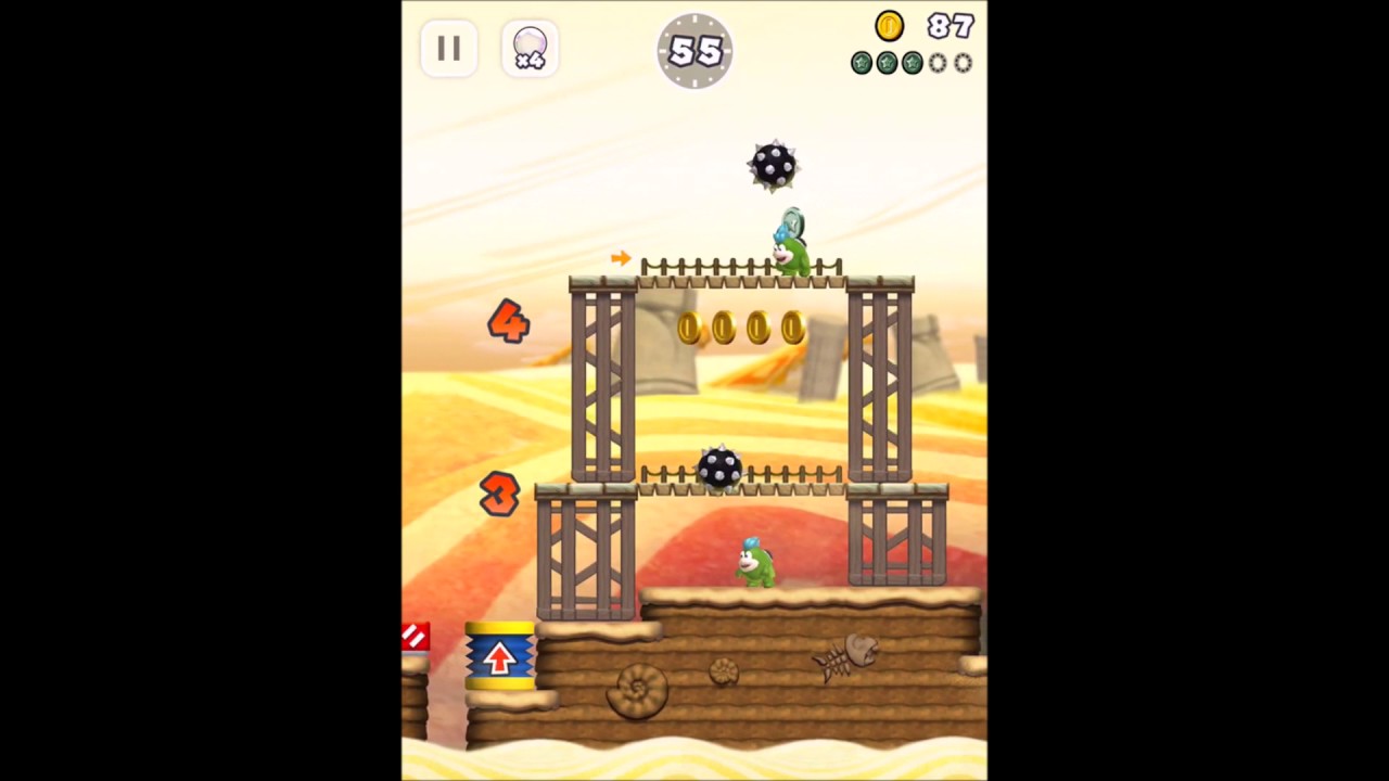 Super Mario Run 6-1 Secret Black Coin Locations - YouTube