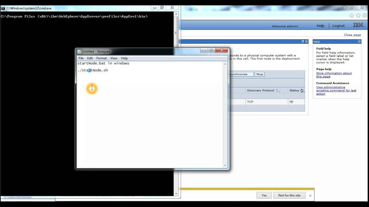 Federating a node to DMGR console in Websphere - YouTube