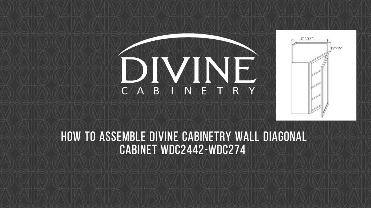 How to assemble Divine Cabinetry wall diagonal cabinet WDC2442-WDC2742 ...