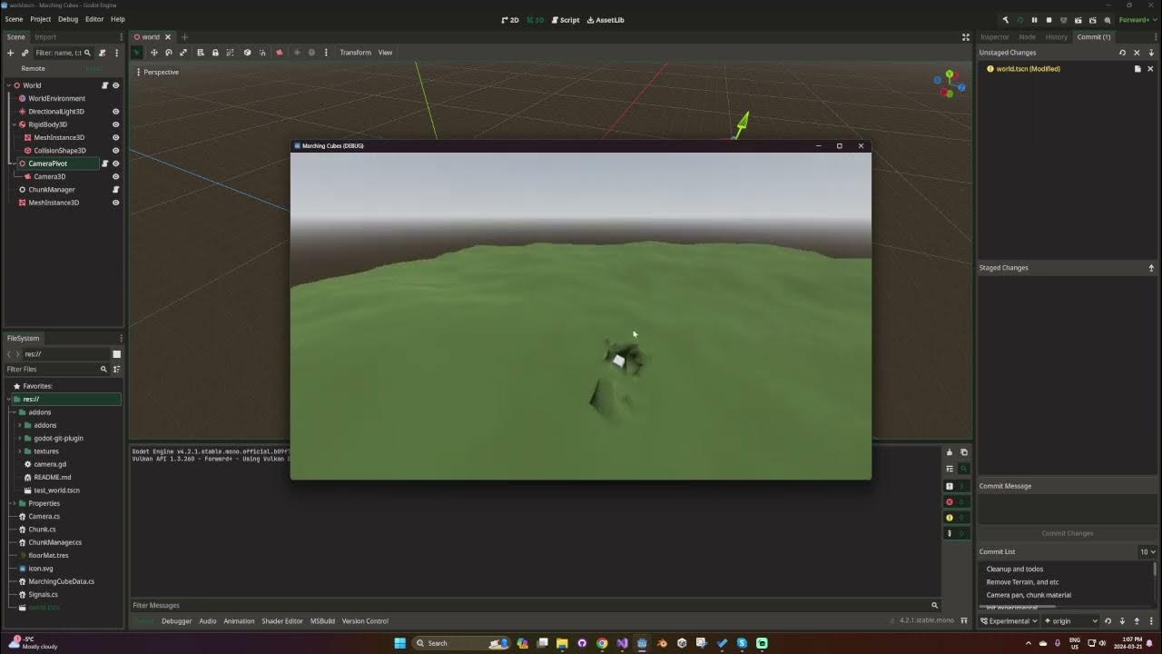 Marching Cubes Terrain In Progress Checkpoint Demo - YouTube
