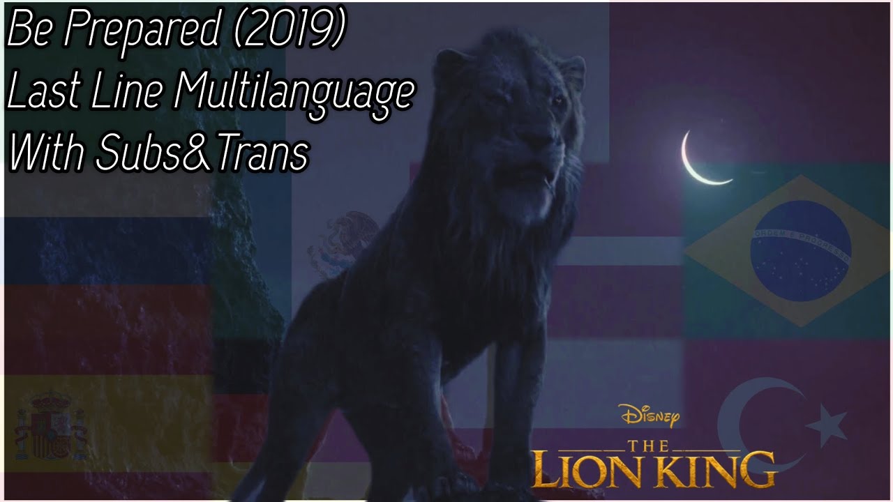 The Lion King | Be Prepared (2019) - Last Line Multilanguage (Subs ...
