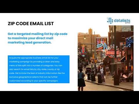 ZIPCODE DATABASE | Zip code Email list | USA Zip code data - YouTube
