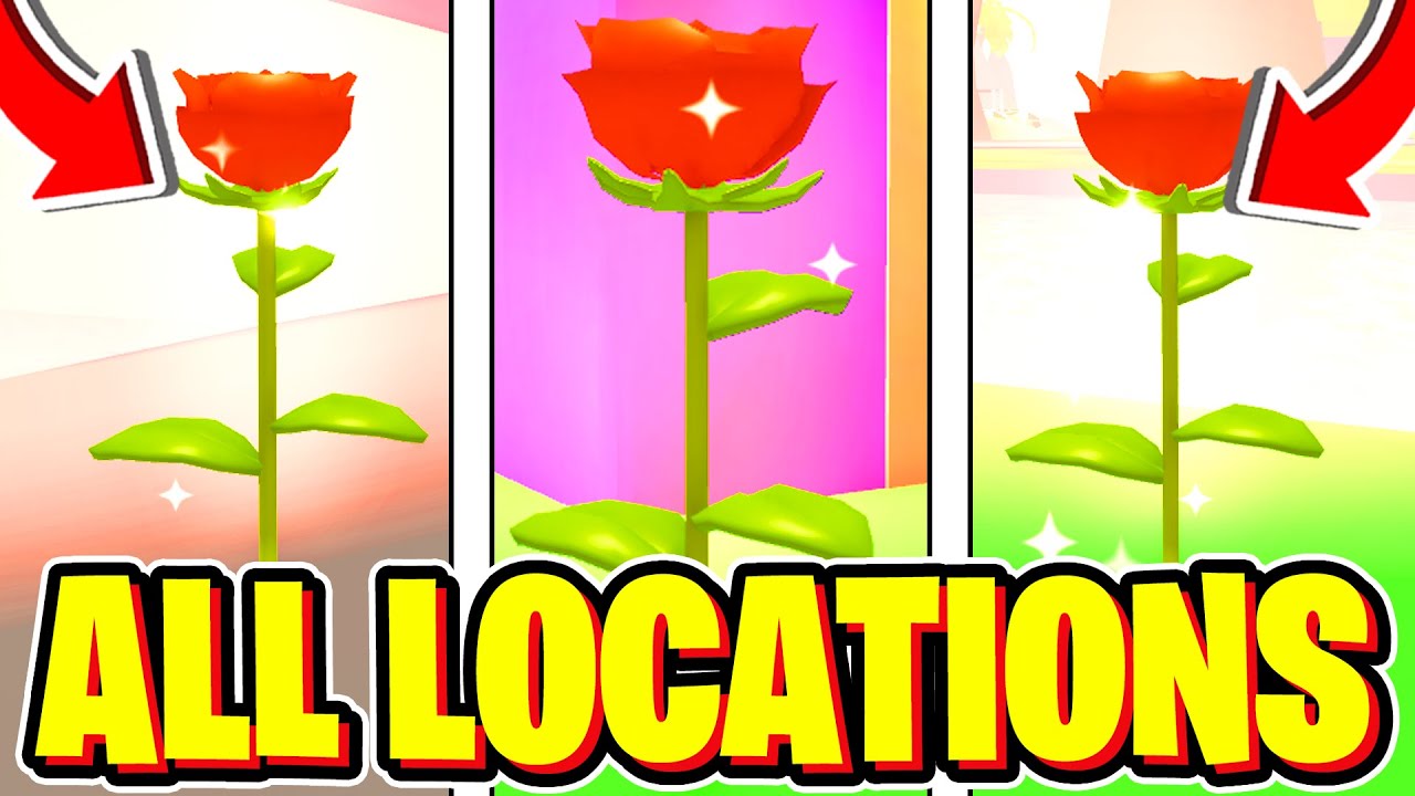 How To Find ALL ROSE LOCATIONS & GET HEARTS FAST In Adopt Me ...