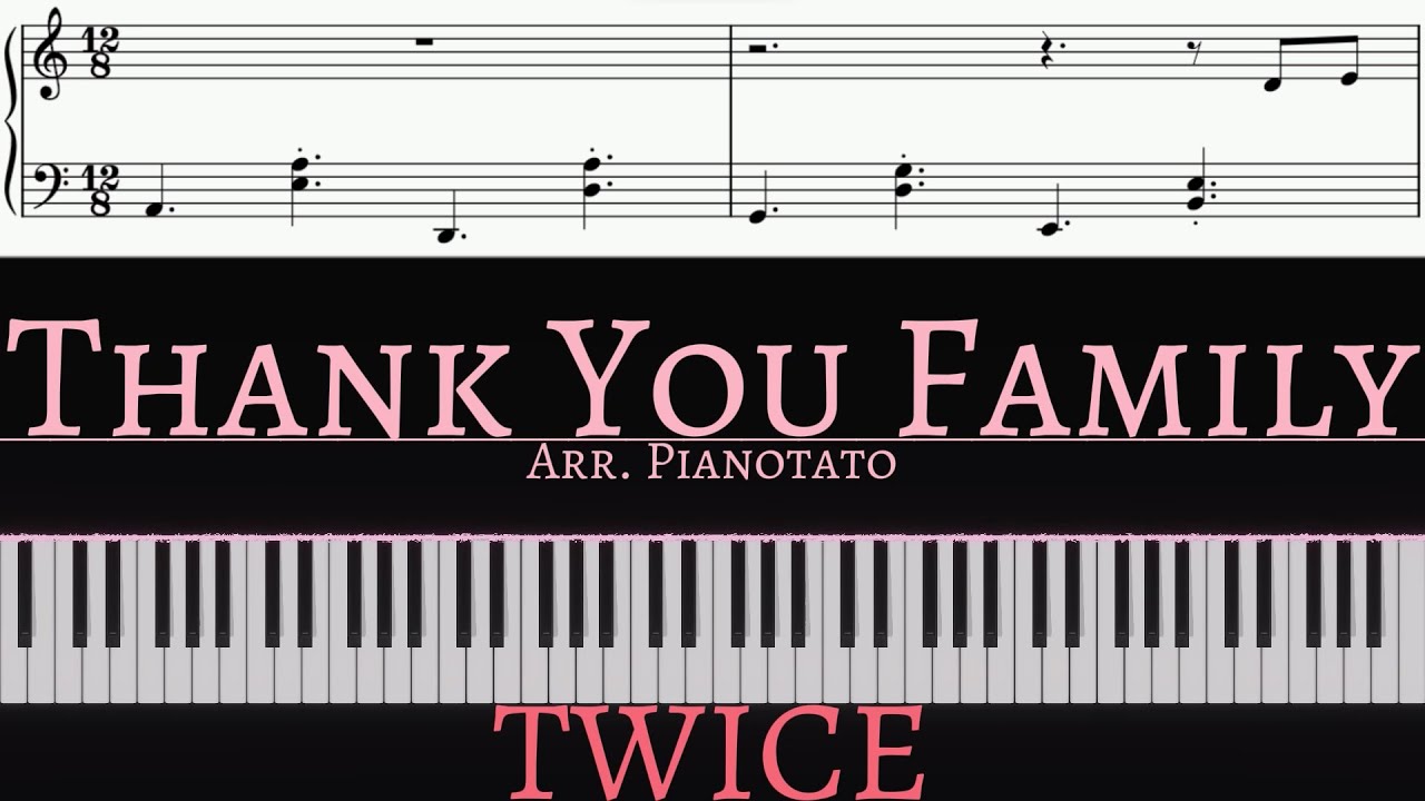 Thank You, Family - TWICE | Piano cover by Pianotato - YouTube