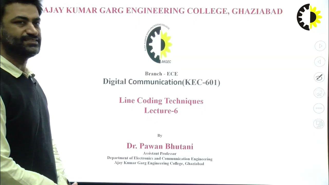 Digital Communication Lecture 06 '' Line Coding Techniques '' By Dr Pawan Bhutani, AKGEC - YouTube