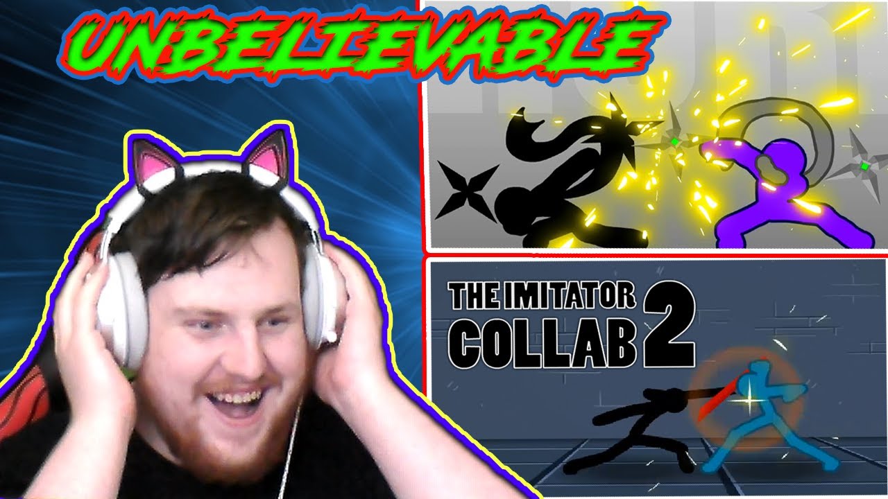 INSANE STICKMEN FIGHT | The Imitator Collab 1 & 2 Reaction (hosted by ...