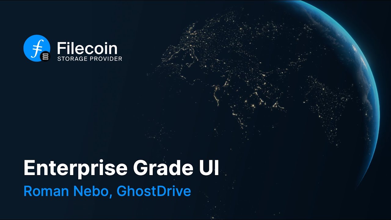 Roman: Enterprise Grade UI | Storage Provider Community Updates - YouTube