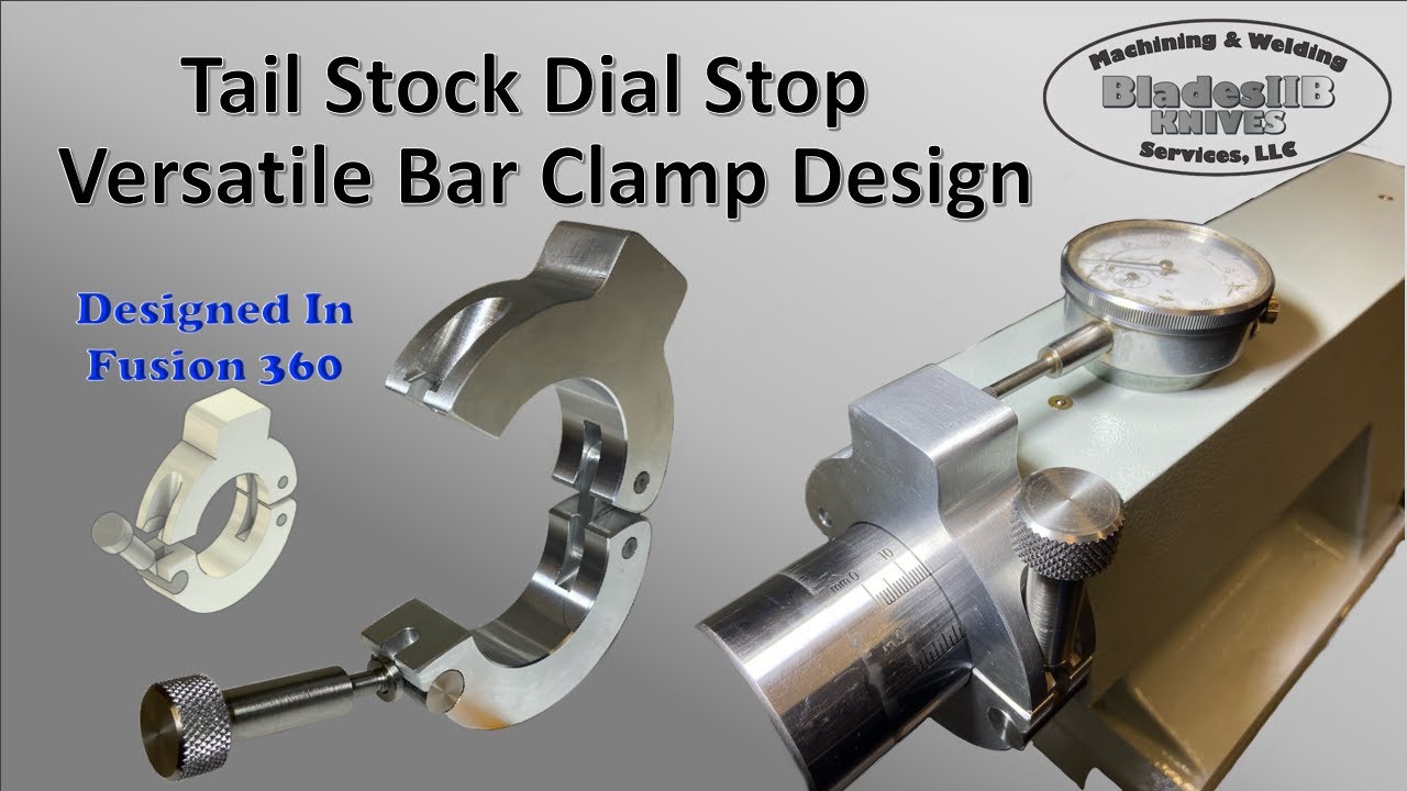 Metal Lathe Tail Stock Dial Stop - Versatile Bar Clamp Design - YouTube