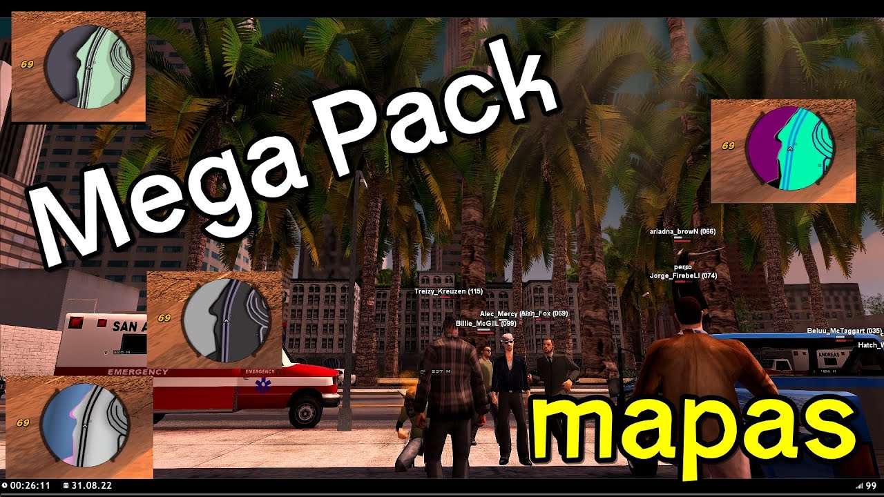 [Aporte] Mega pack 70 mapas (SAMP - GTA SA ONLINE - Fenixzone) - YouTube