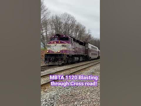 MBTA 1120 blasts through cross road! - YouTube
