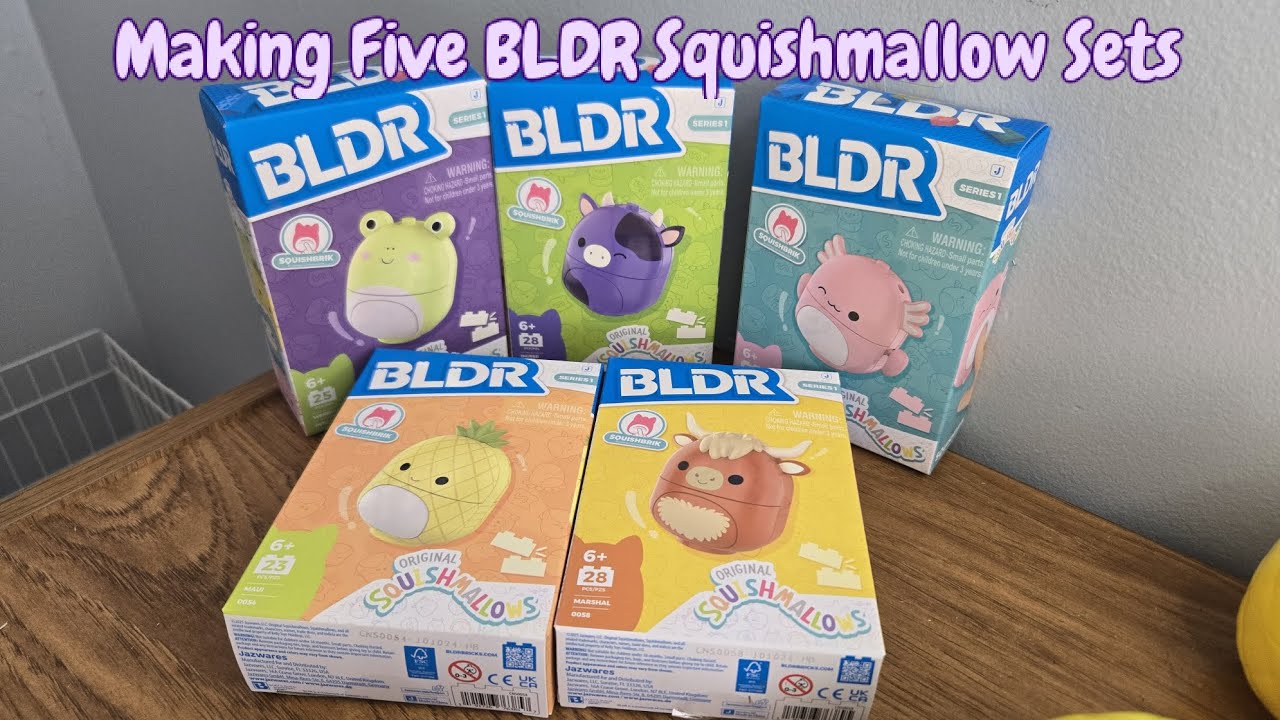 Making Five BLDR Squishmallow Sets - YouTube