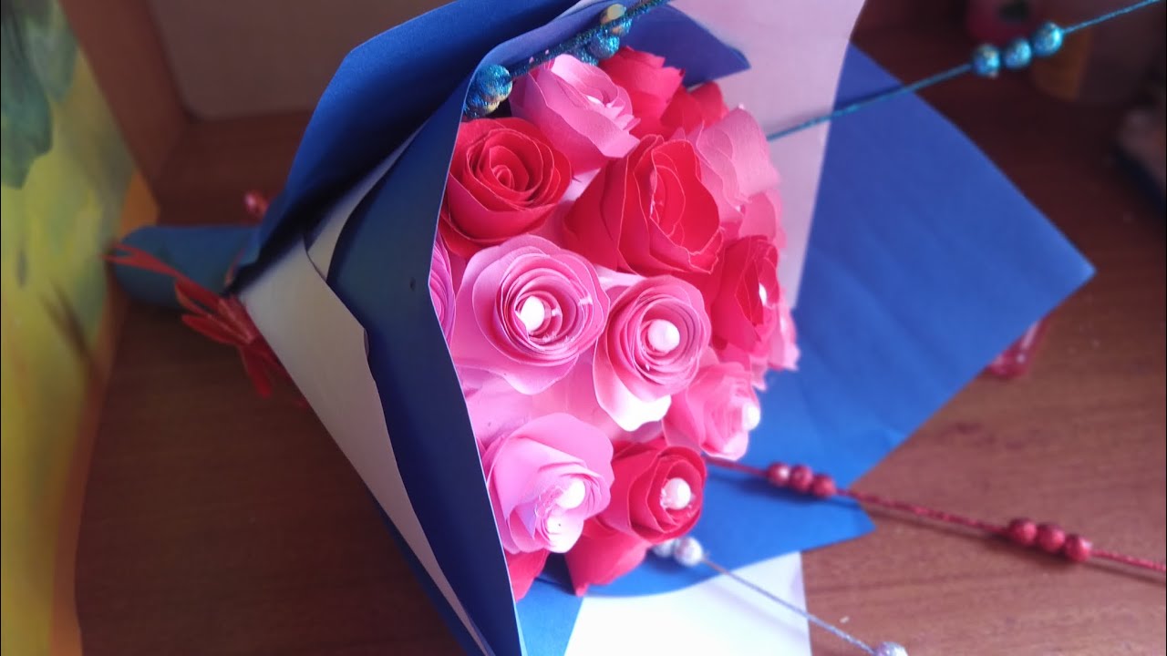 paper flower vokey # best gift for everyone ## colour full flowers#😍 ...