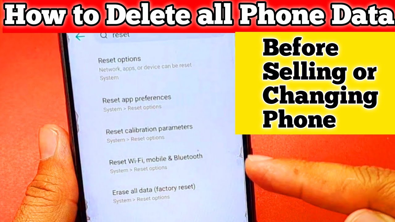 How to Delete all Data from Android Phone before Selling Phone - How to ...