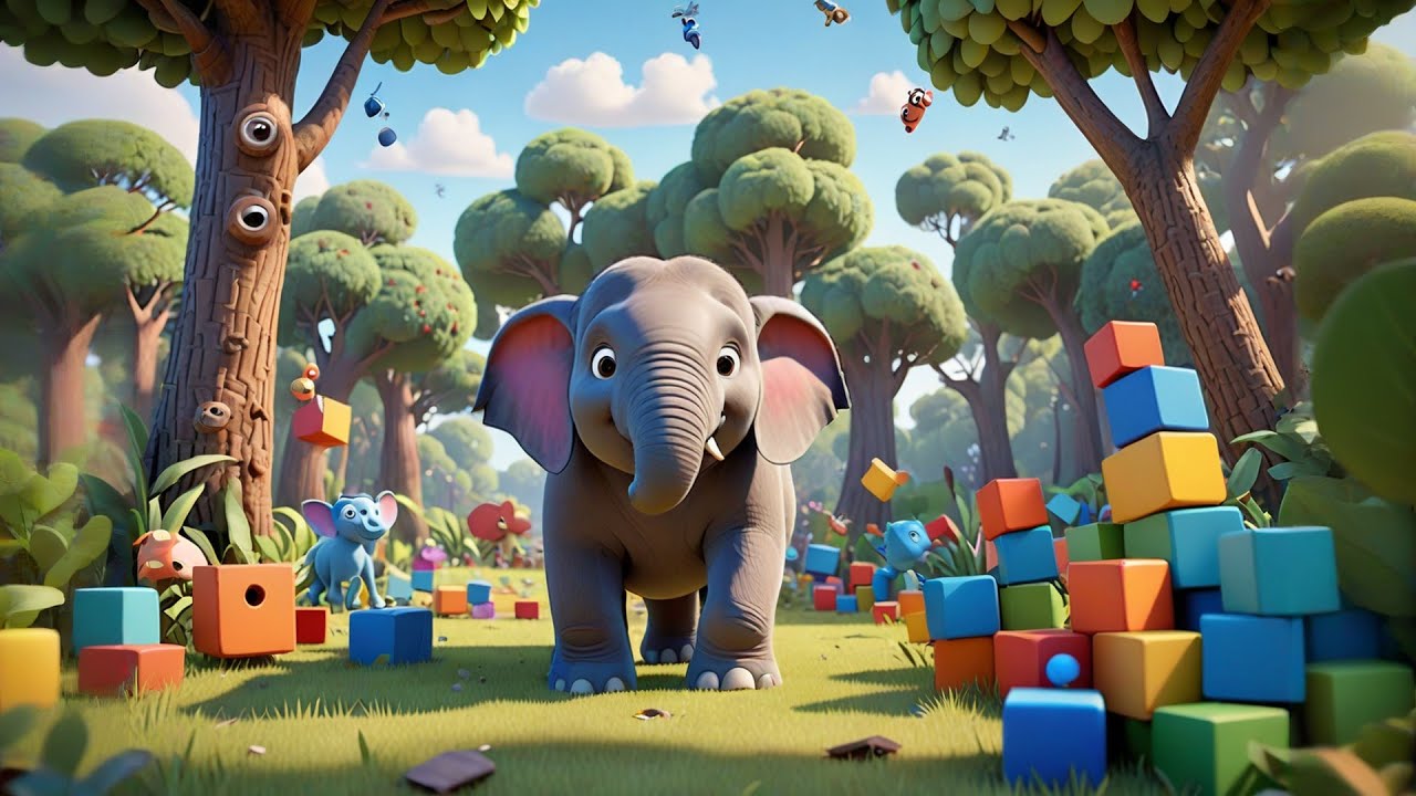 Five Little Elephants Learn to Sort | Sorting Song for Kids | Preschool ...