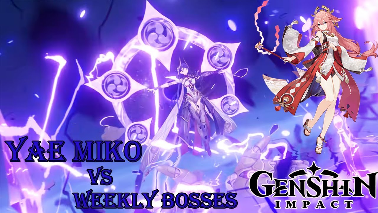Yae Miko Vs Weekly Bosses | Genshin Impact | - YouTube