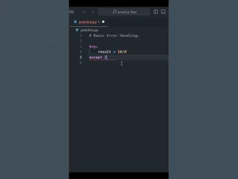 Basic Error Handling | #python #pythonprogramming #code #coding #learnpython #pythonforbeginners ...