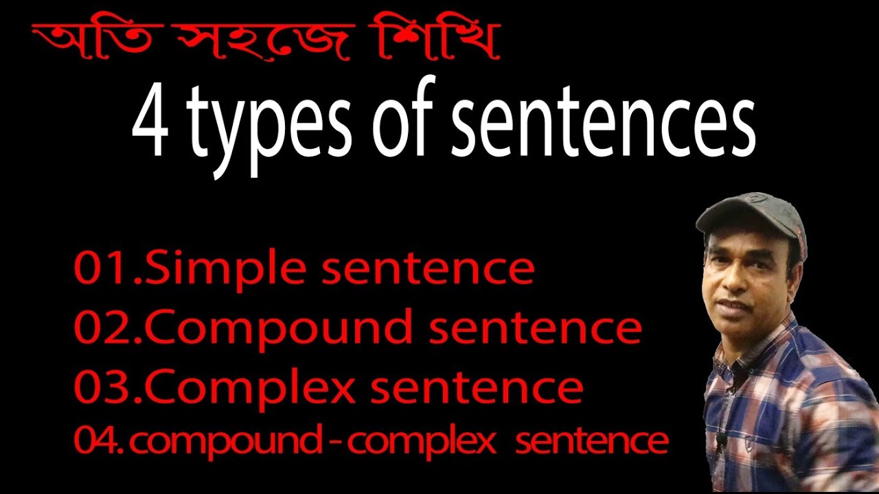 4 Types of sentences:Simple, compound, complex, and compound-complex in ...