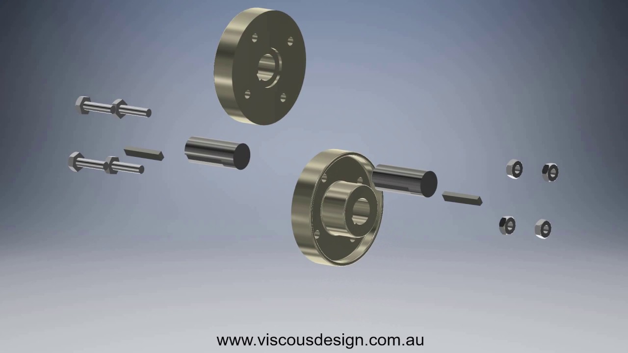 Viscous engineering design- Mechanical flange coupling assembly - YouTube