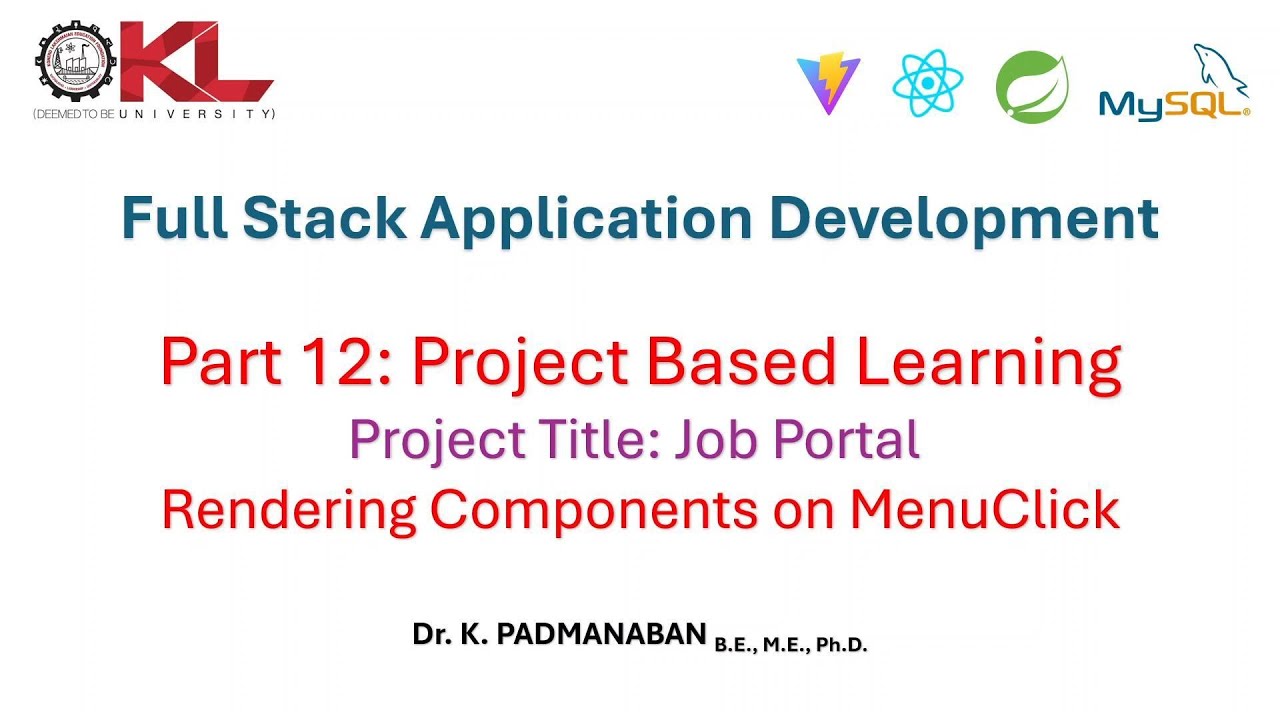 FSD014 Part 12 Project Based Learning - YouTube