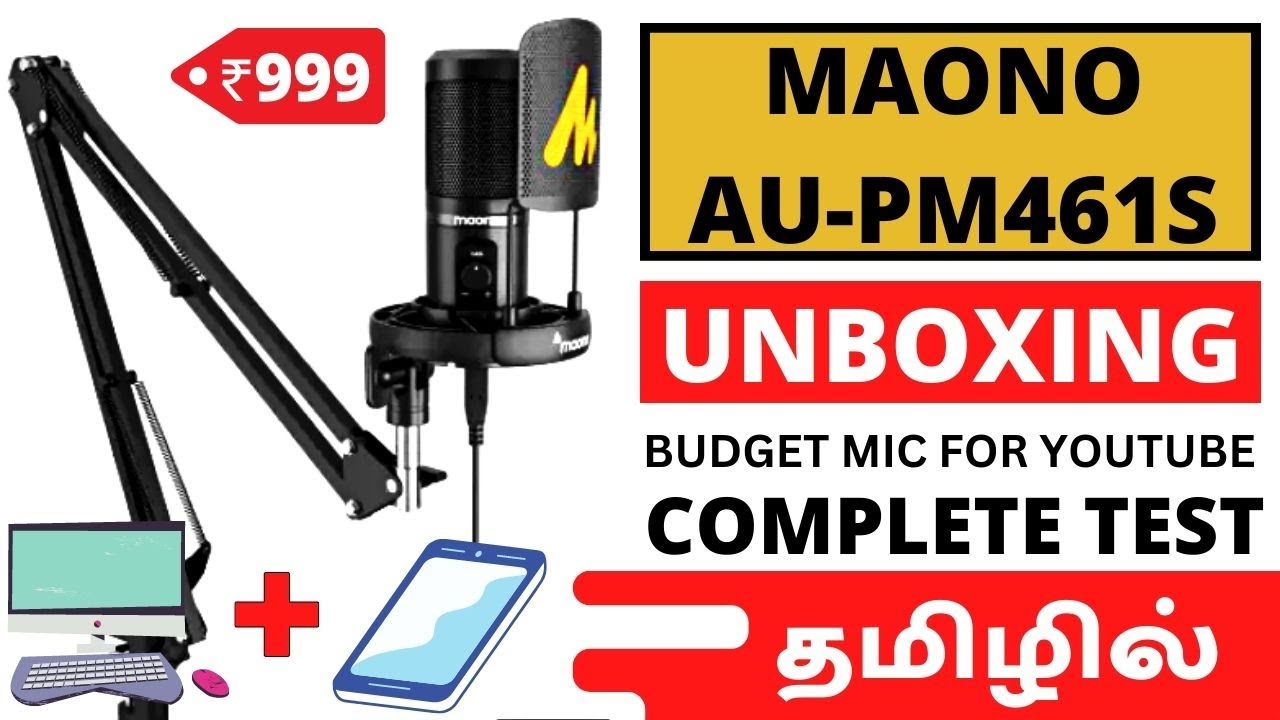Best Budget Mic For YouTubers | MAONO AU-PM461S Microphone Unboxing And ...