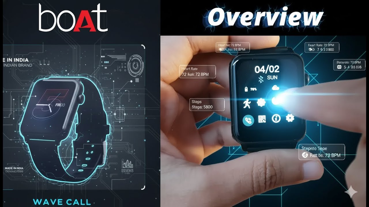 boAt Wave Call Smart Watch 1.69” HD Display - Overview - YouTube