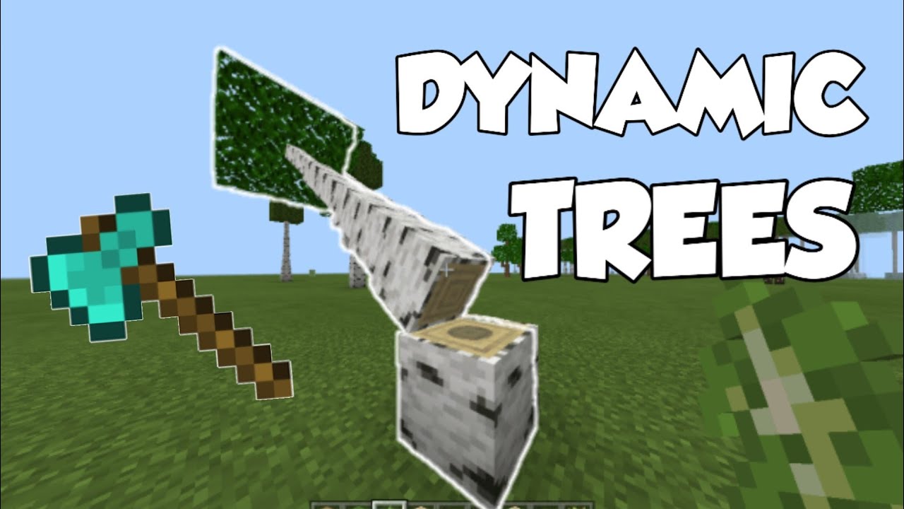 Dynamic trees addon para minecraft pe - YouTube
