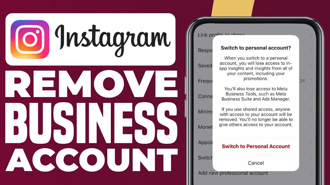 How To Remove Your Business Account From Instagram | Delete IG Business ...