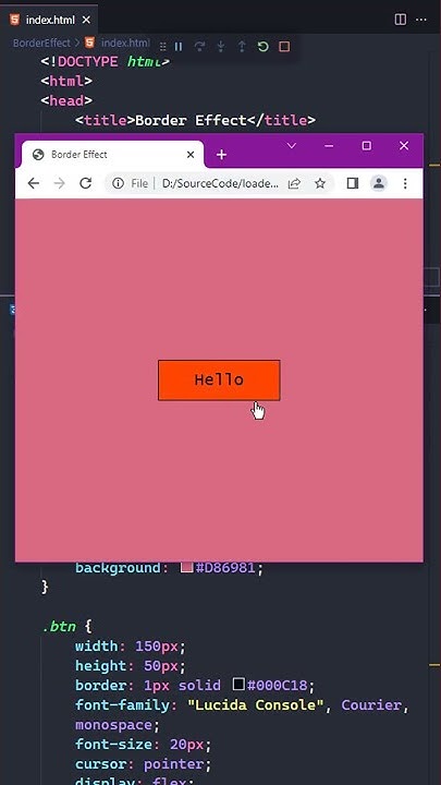 Border Effect Coding | HTML CSS | WebDesign | ThinhPham #shorts - YouTube