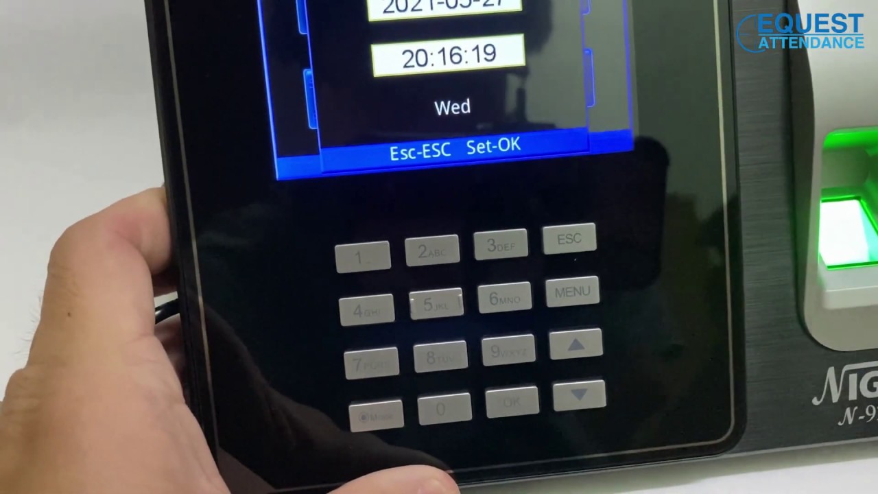 How to Setting Date and Time NIGEN N-928s Fingerprint Time Attendance ...