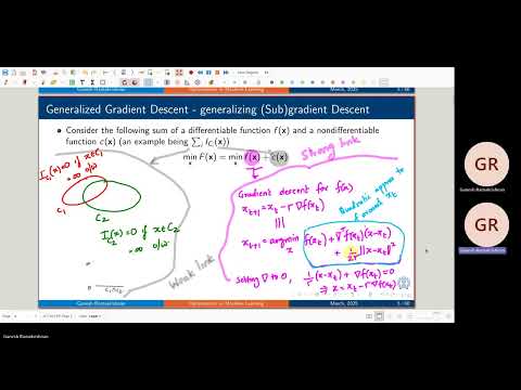 CS769 2025 Lecture 19 Proximal Generalized Gradient Descent and its Acceleration and Projection ...