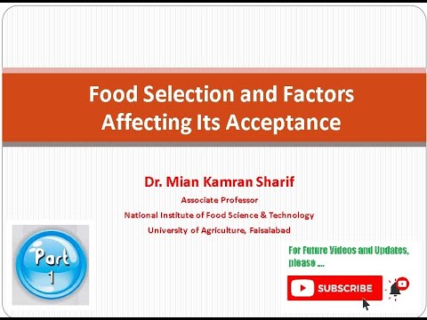 Food Selection and Factors Affecting Its Acceptance - Part 1 (Food ...
