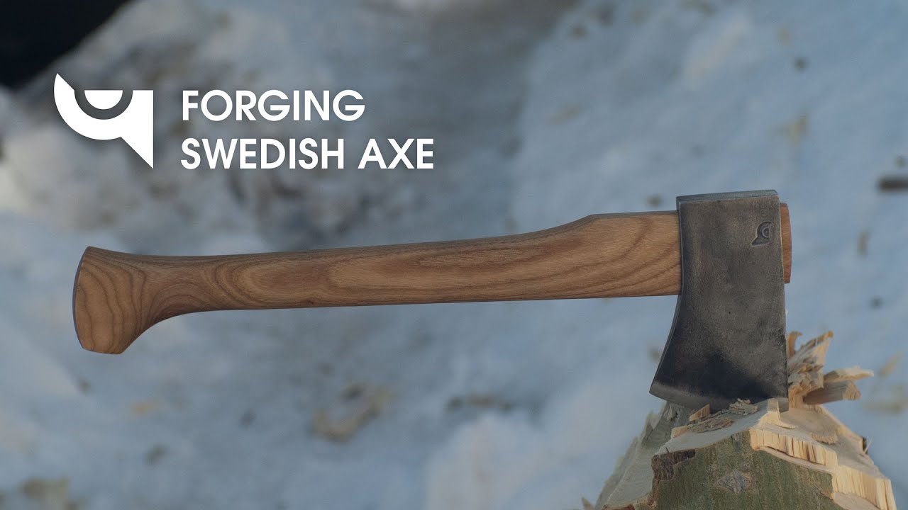 Forging Swedish axe - YouTube