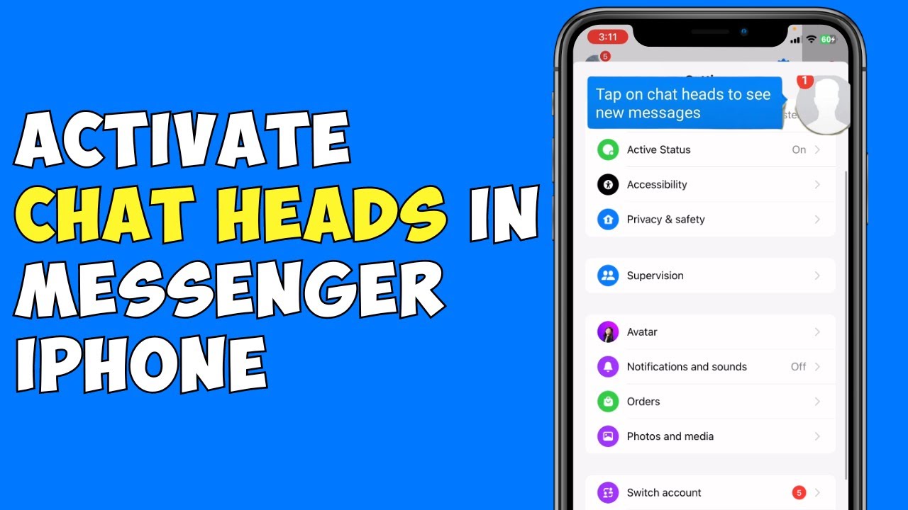 How To Activate Chat Heads In Messenger iPhone (2024) - YouTube