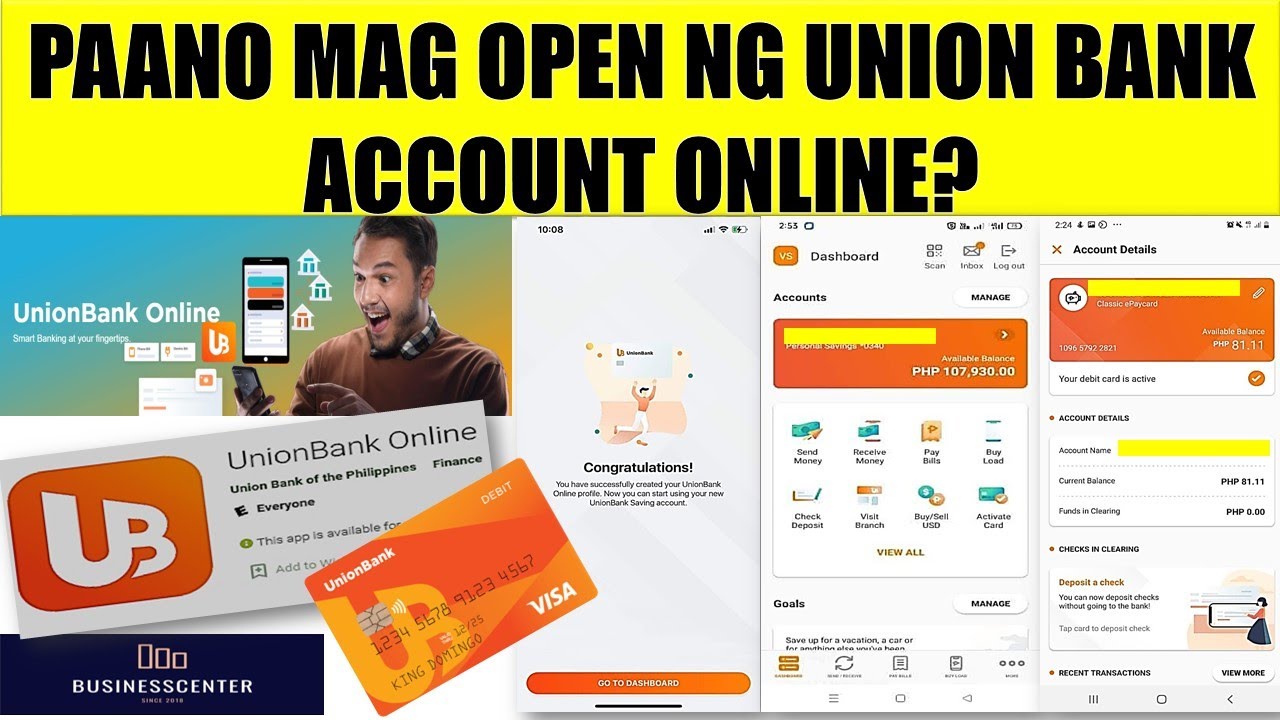 PAANO MAG OPEN NG UNION BANK ACCOUNT ONLINE BUSINESS CENTER YouTube paano-mag-open-ng-union-bank-account-online-business-center-youtube