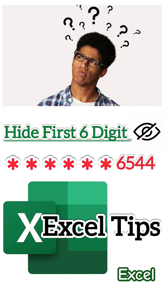 Hide First 6 Digits in Excel 💯👍 - YouTube