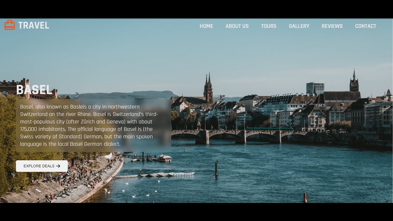 Html And Css Website Design Tutorial Travel Step By Step Youtube 8699