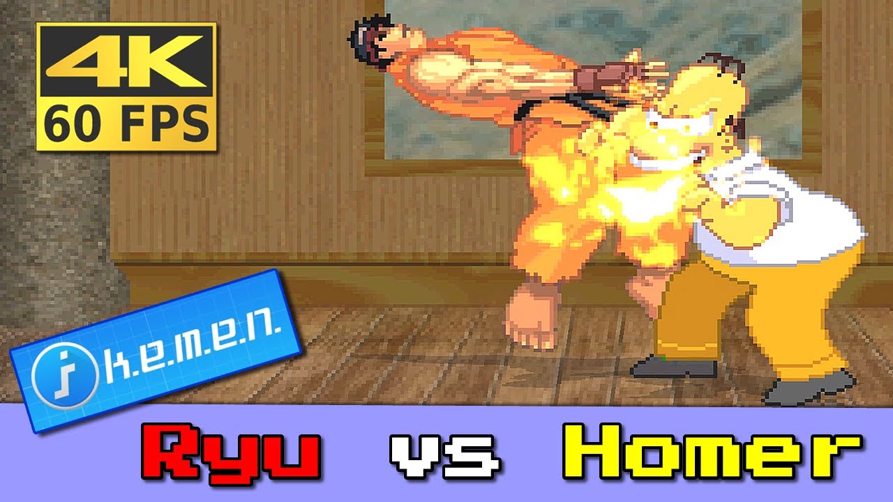 Ryu vs Homer Simpson 🤜 #streetfighter 4k 60fps - YouTube