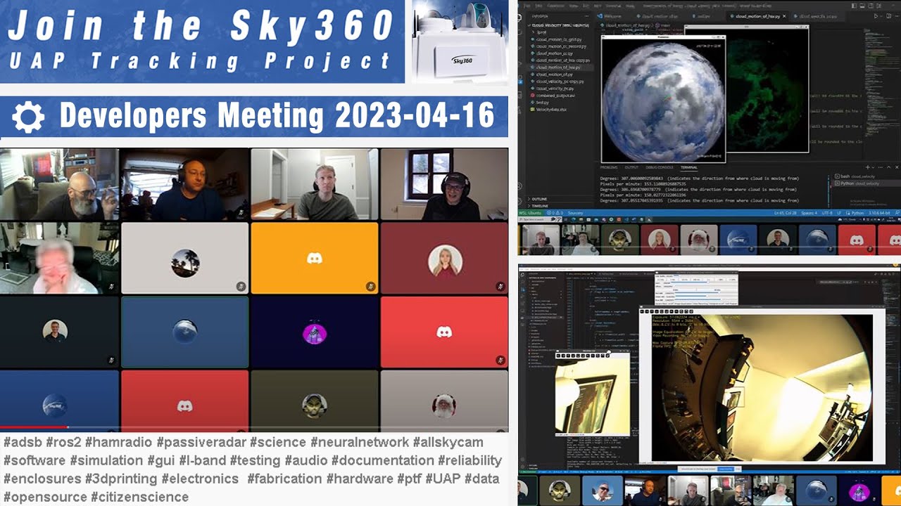 Sky360 UAP Tracking Project Developers Meeting 2023-04-16 - YouTube