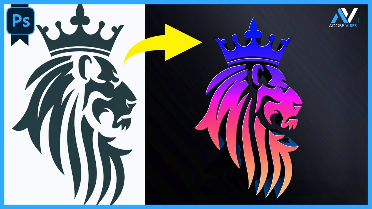 Vector Image To 3D Logo in Photoshop | 3D Logo In Photoshop | Photoshop ...