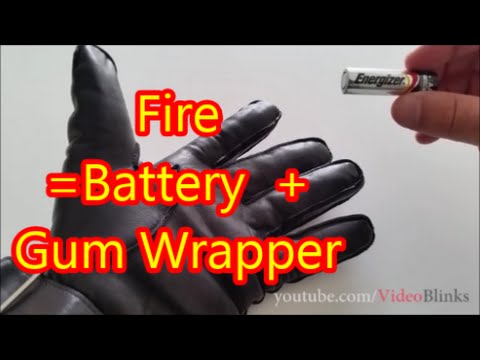 Fire - Gum Wrapper and Battery - YouTube