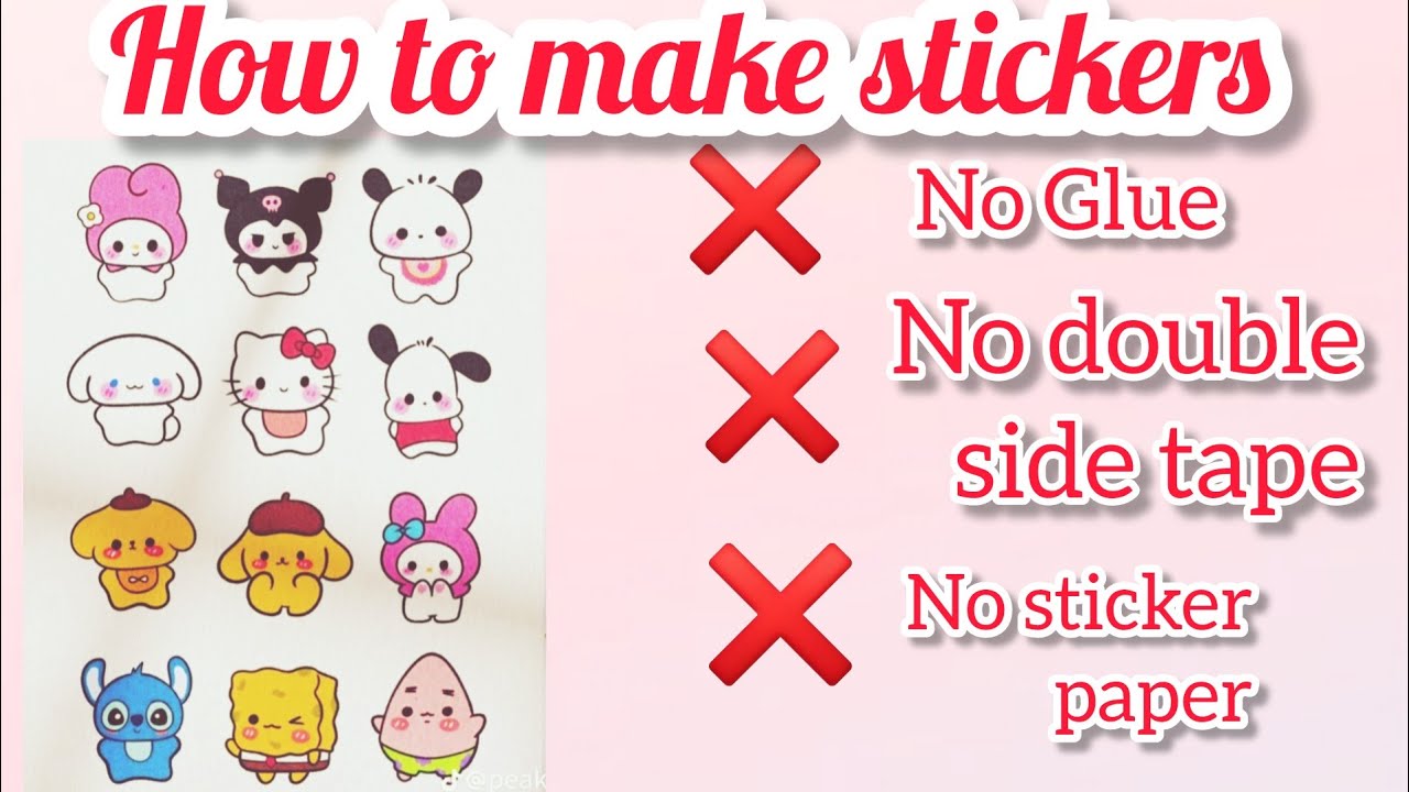 How to make stickers at home😱/DIY stickers /handmade stickers /Easy ...