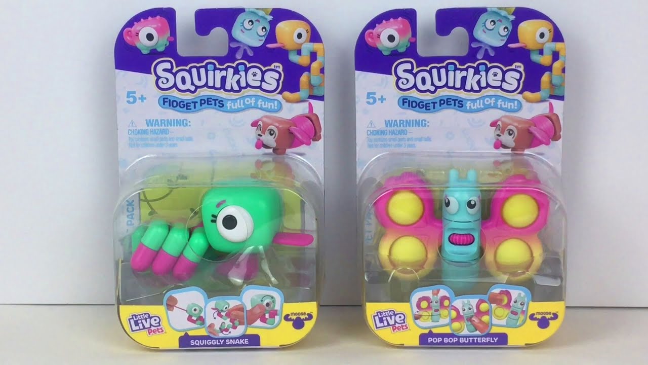 Unboxing Fidget Pets Squirkies Fidget Spinner Pops Its ASMR Sounds ...